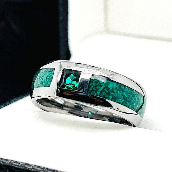 Square Stone Ring - Etsy