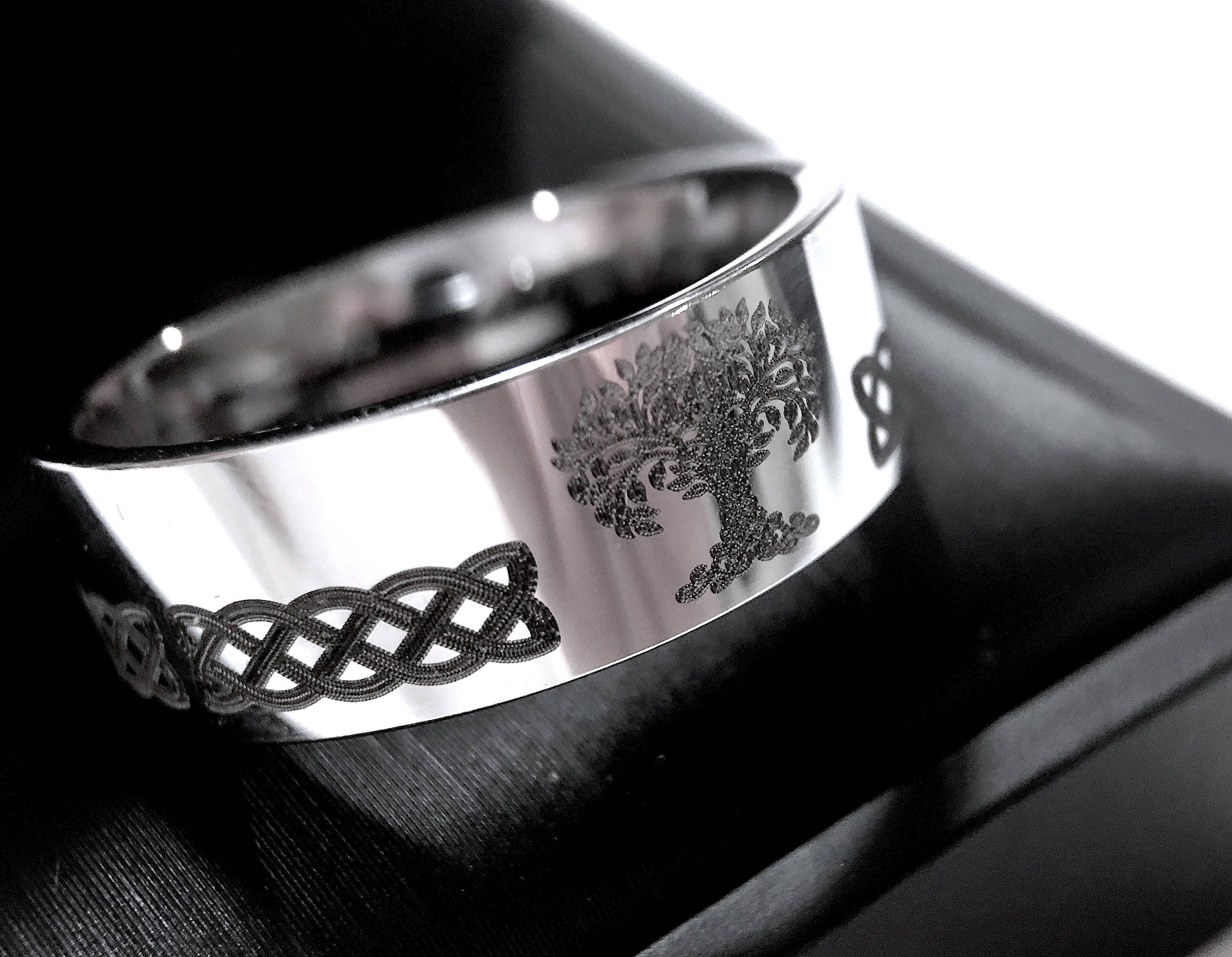 Tree of Life Ring Celtic Wedding Band Love Knot Ring Mens | Etsy