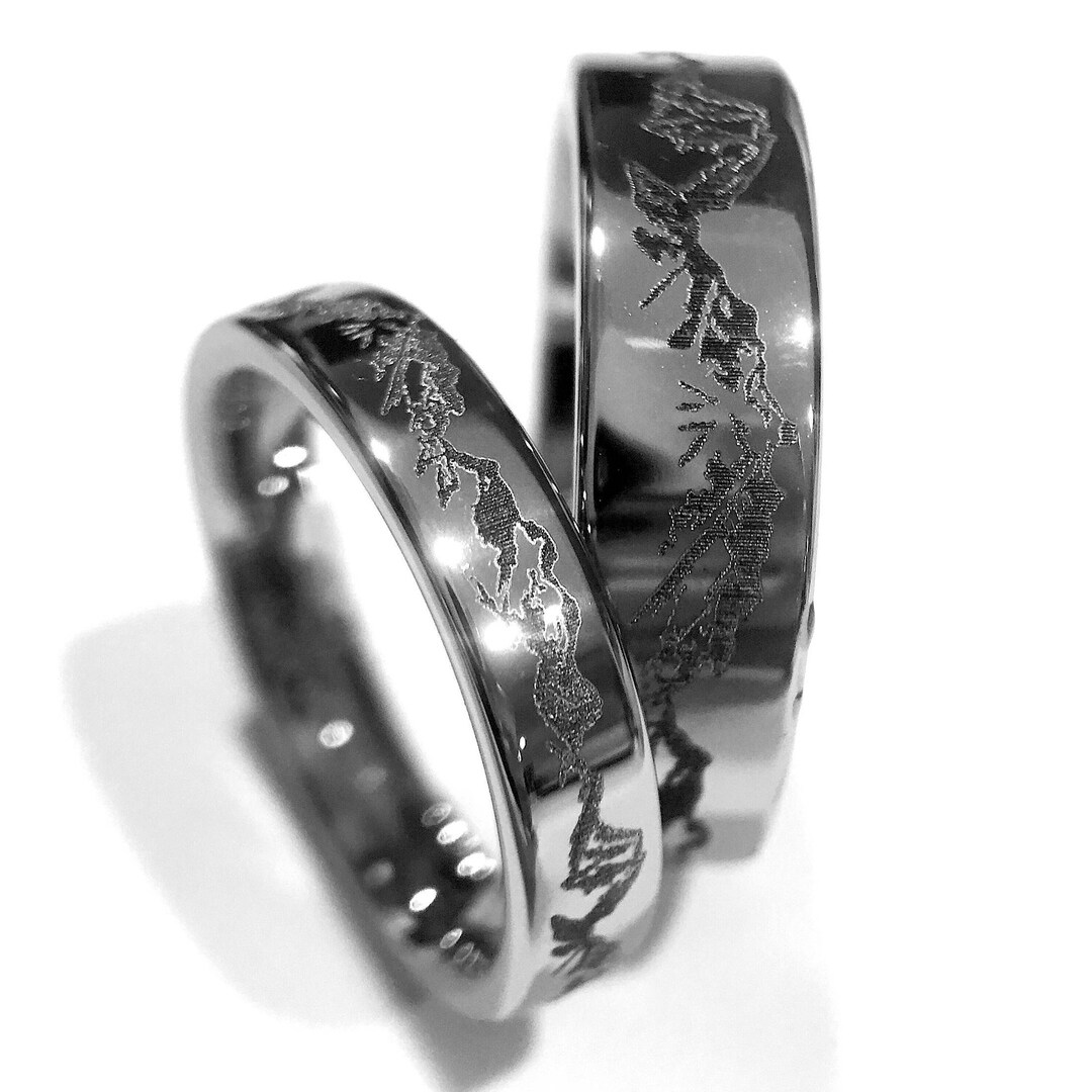 Tungsten Wedding Band, Tungsten Ring, His Promise Rings, Mountain ...