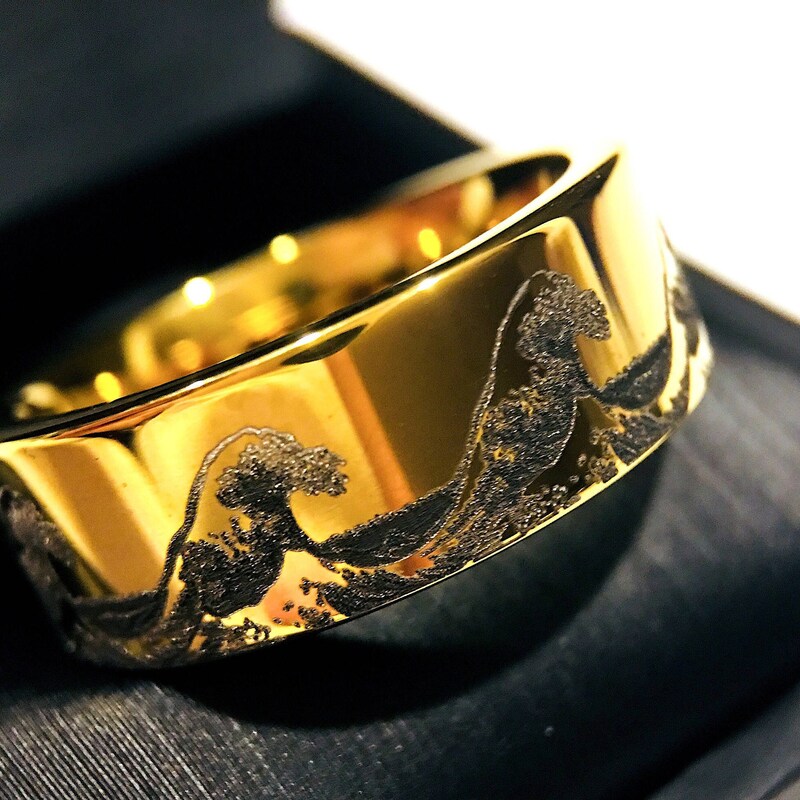 Wave Engagement Ring - Etsy