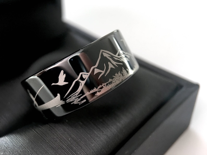 Duck Hunting Ring Fisherman Ring Duck Band Wedding Ring - Etsy