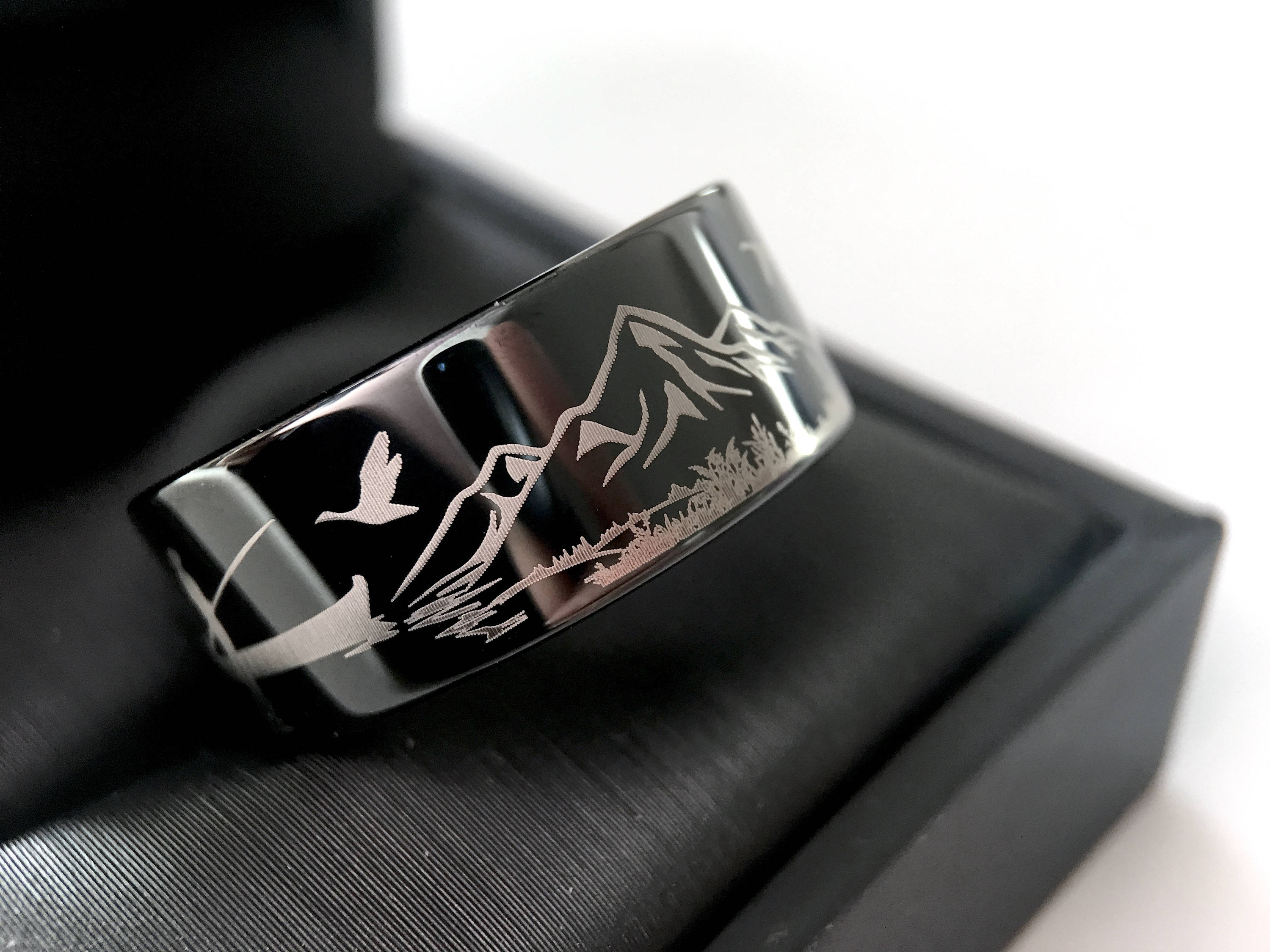 Duck Hunting Ring Fisherman Ring Duck Band Wedding Ring - Etsy