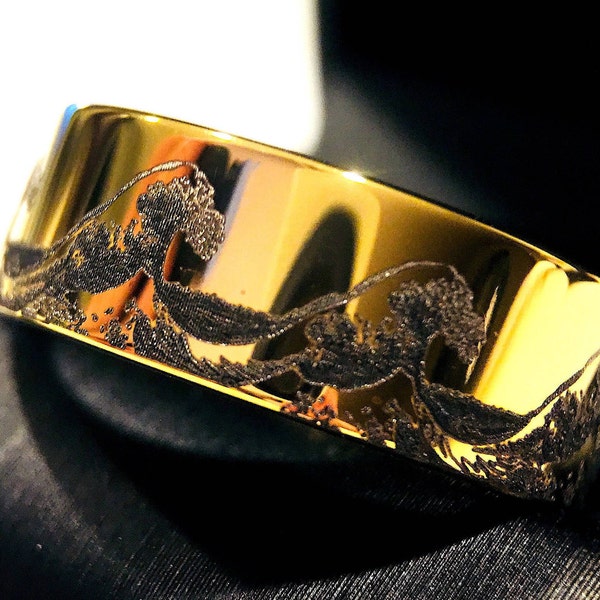 Wave Wedding Bands - Etsy