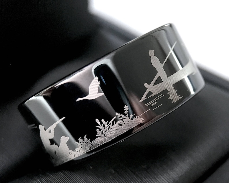 Duck Hunting Ring Fisherman Ring Duck Band Wedding Ring - Etsy