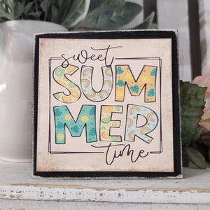 Sweet Summertime Wood Sign: Farmhouse Tiered Tray Decor - Etsy