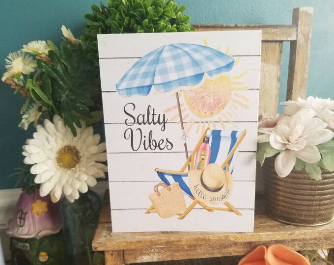 Beach Sign, Happier Than a Seagull With a French Fry, Wood Beach Decor ...