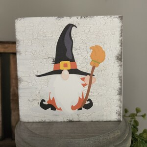 Halloween Gnome Decor, Farmhouse Halloween Signs for Home, Halloween ...