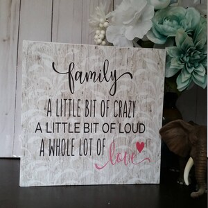 Wooden Family Sign, Funny Family Sign, Humorous Wood Signs Sayings ...