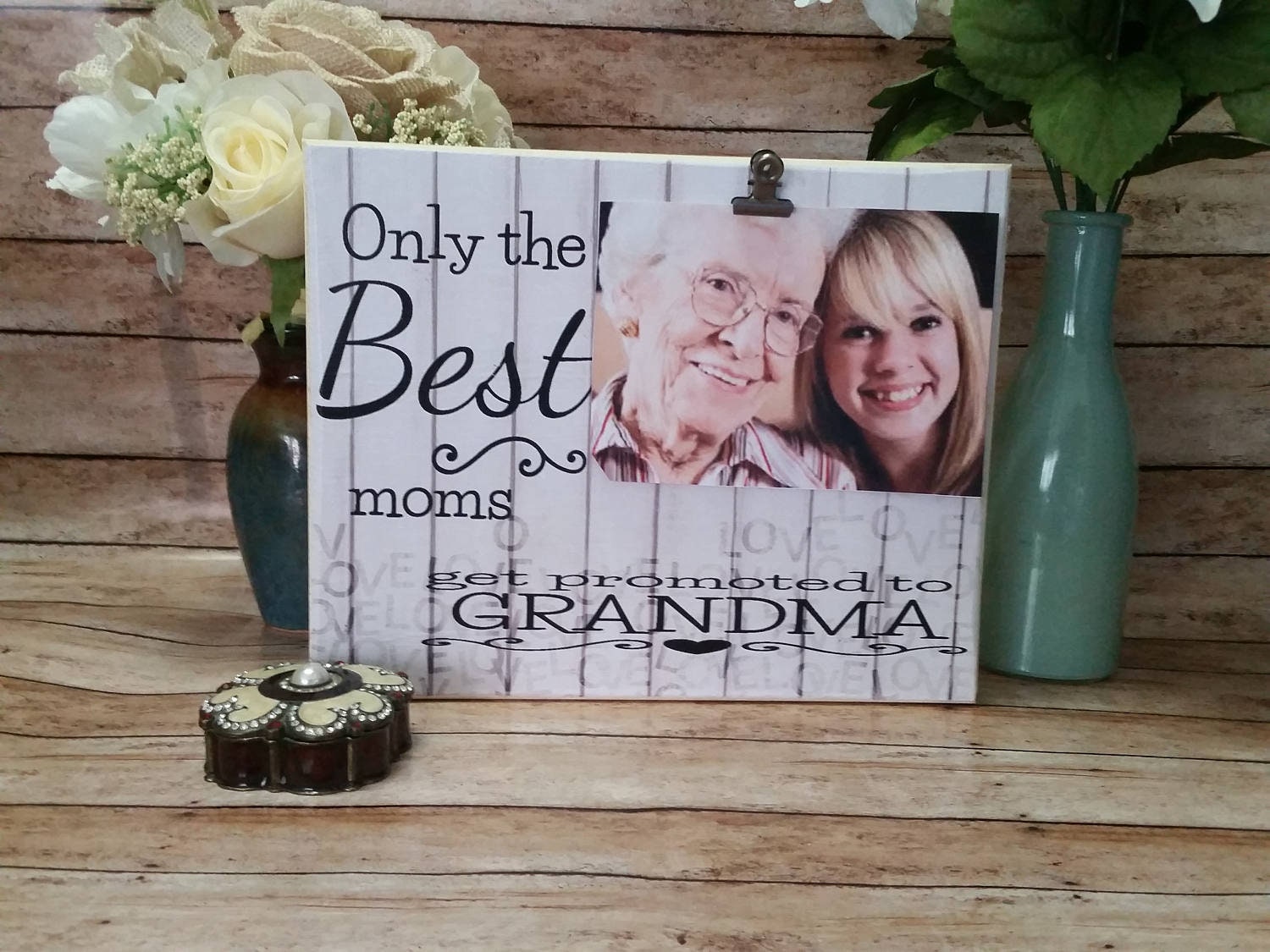 Wooden picture frame only the best mom's get promoted to | Etsy