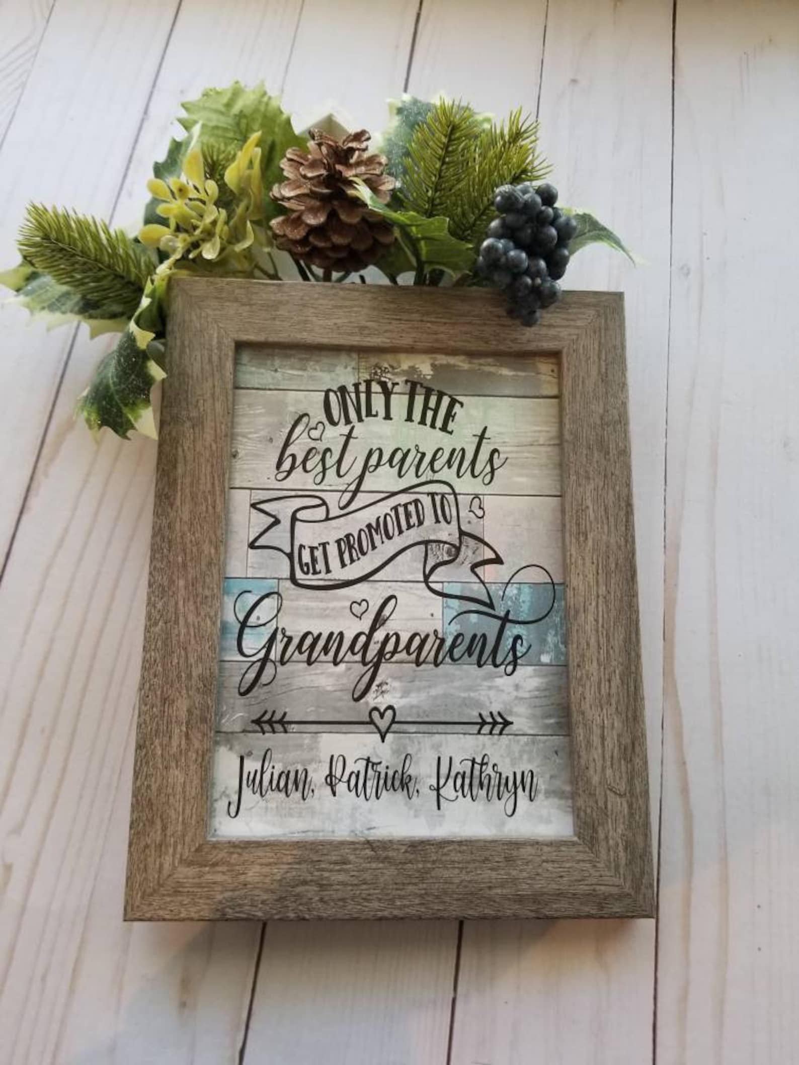 Only the Best Parents Get Promoted to Grandparents Sign Gift | Etsy