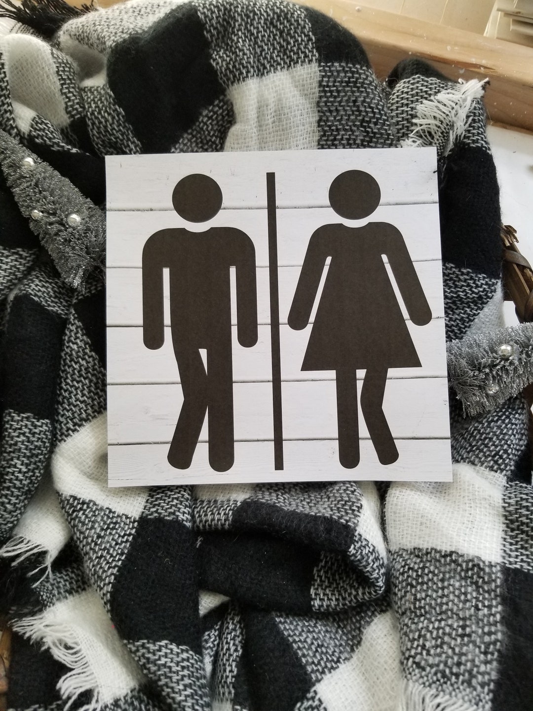 Bathroom People Sign, Funny Bathroom Signs, Boys Bathroom Decor, Guest ...