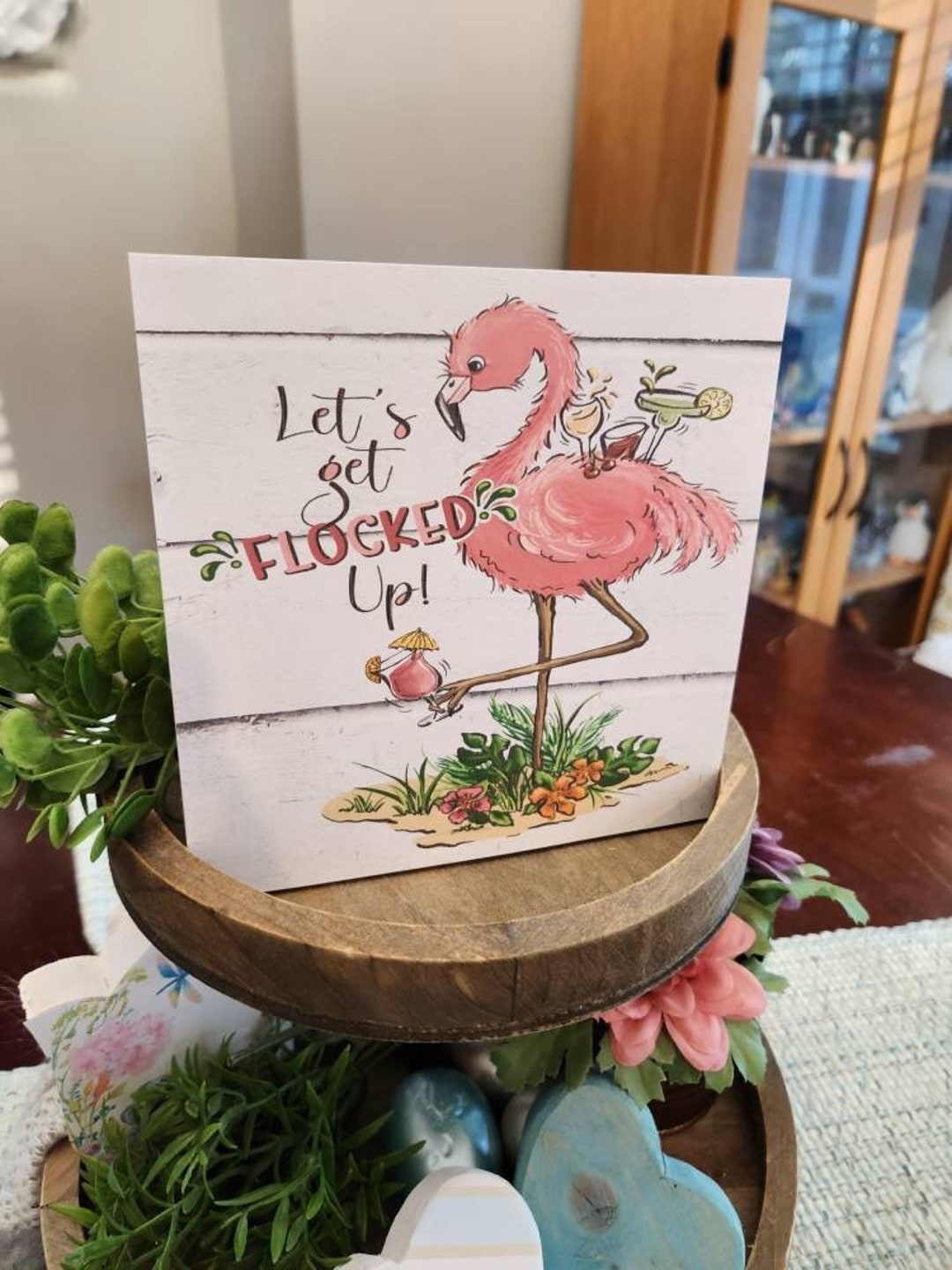 Lets Get Flocked Up, Flamingo Gifts, Summer Flamingo Decor, Flamingo ...