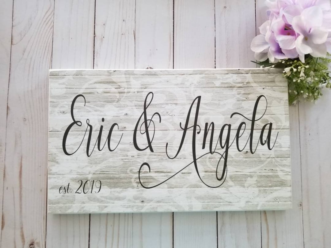 Wedding Signs Wood, Personalized Wedding Signs, Personalized Name Sign ...