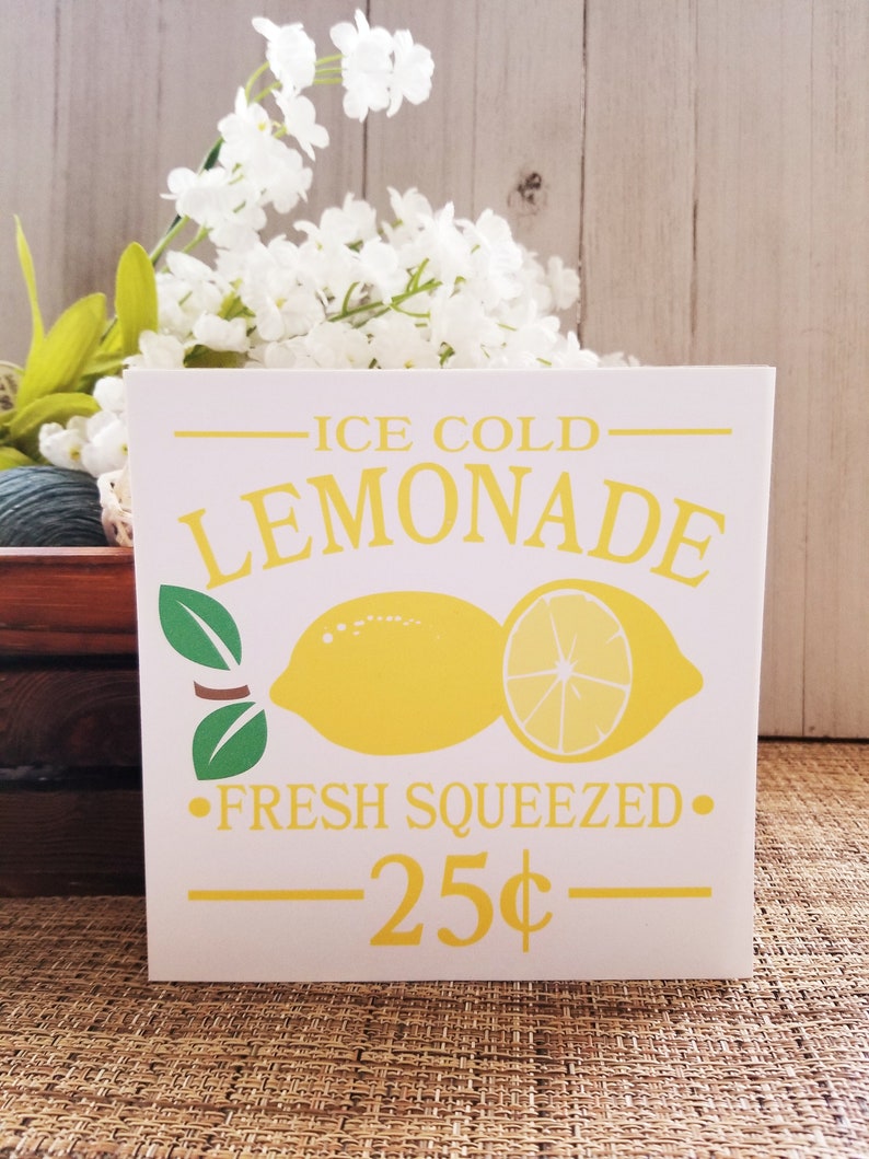 Lemon Decor Lemon Sign Kitchen Decor Kitchen Sign Lemonade - Etsy