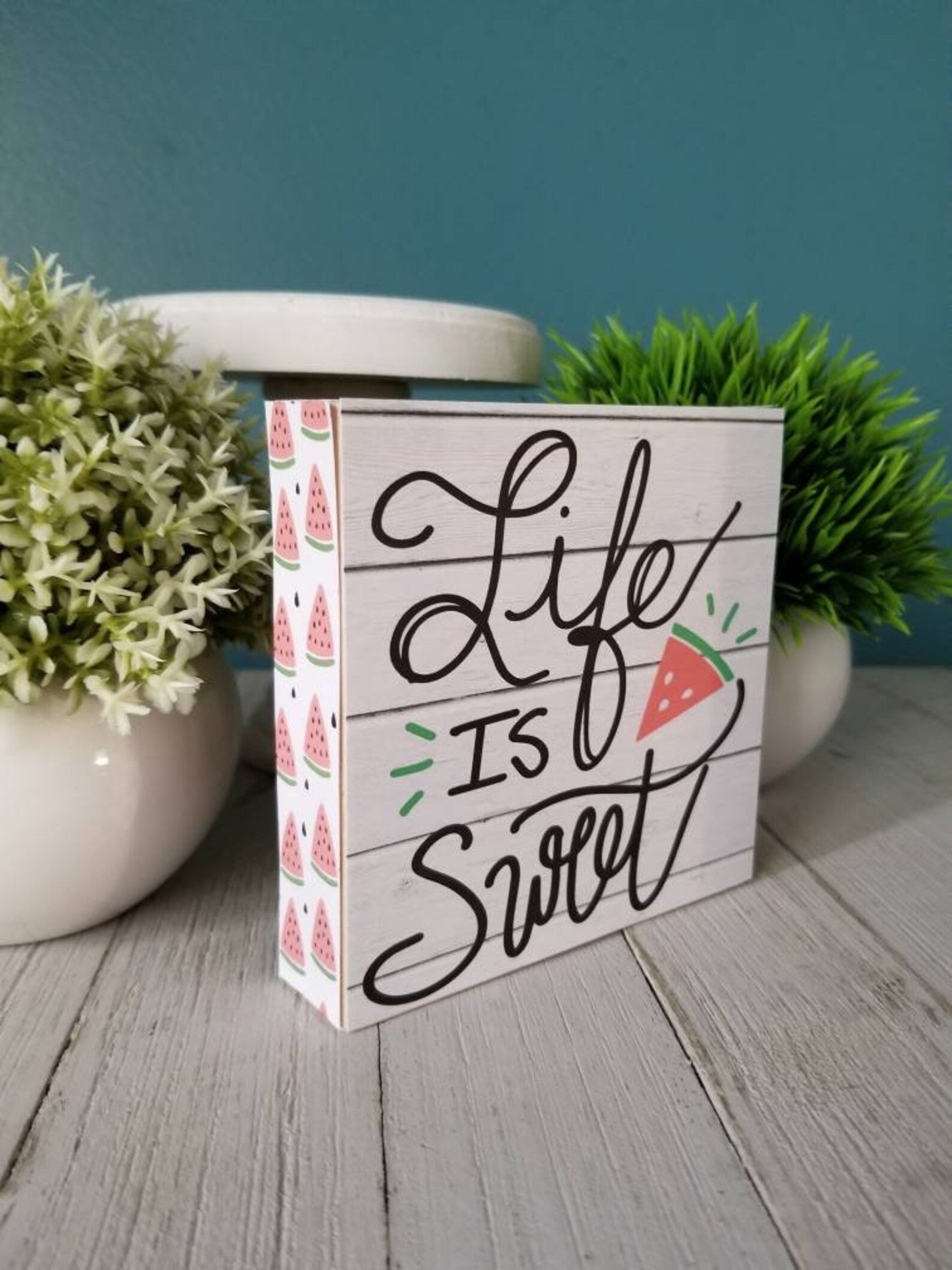 Watermelon Decor Watermelon Sign Spring Tiered Tray Decor - Etsy