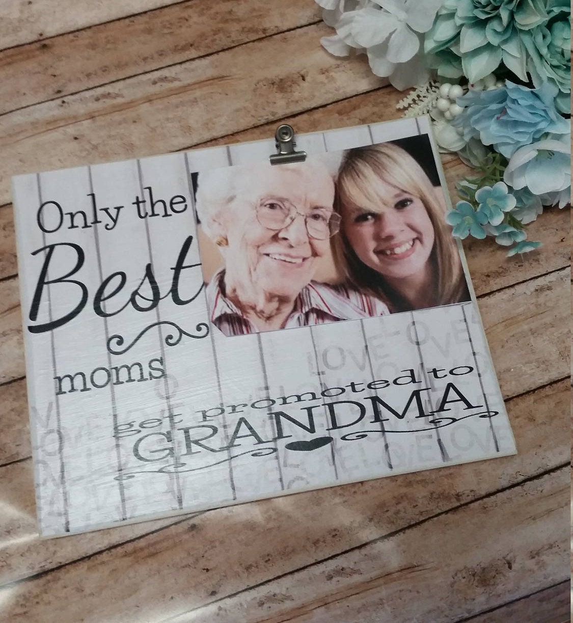 Wooden picture frame only the best mom's get promoted to | Etsy