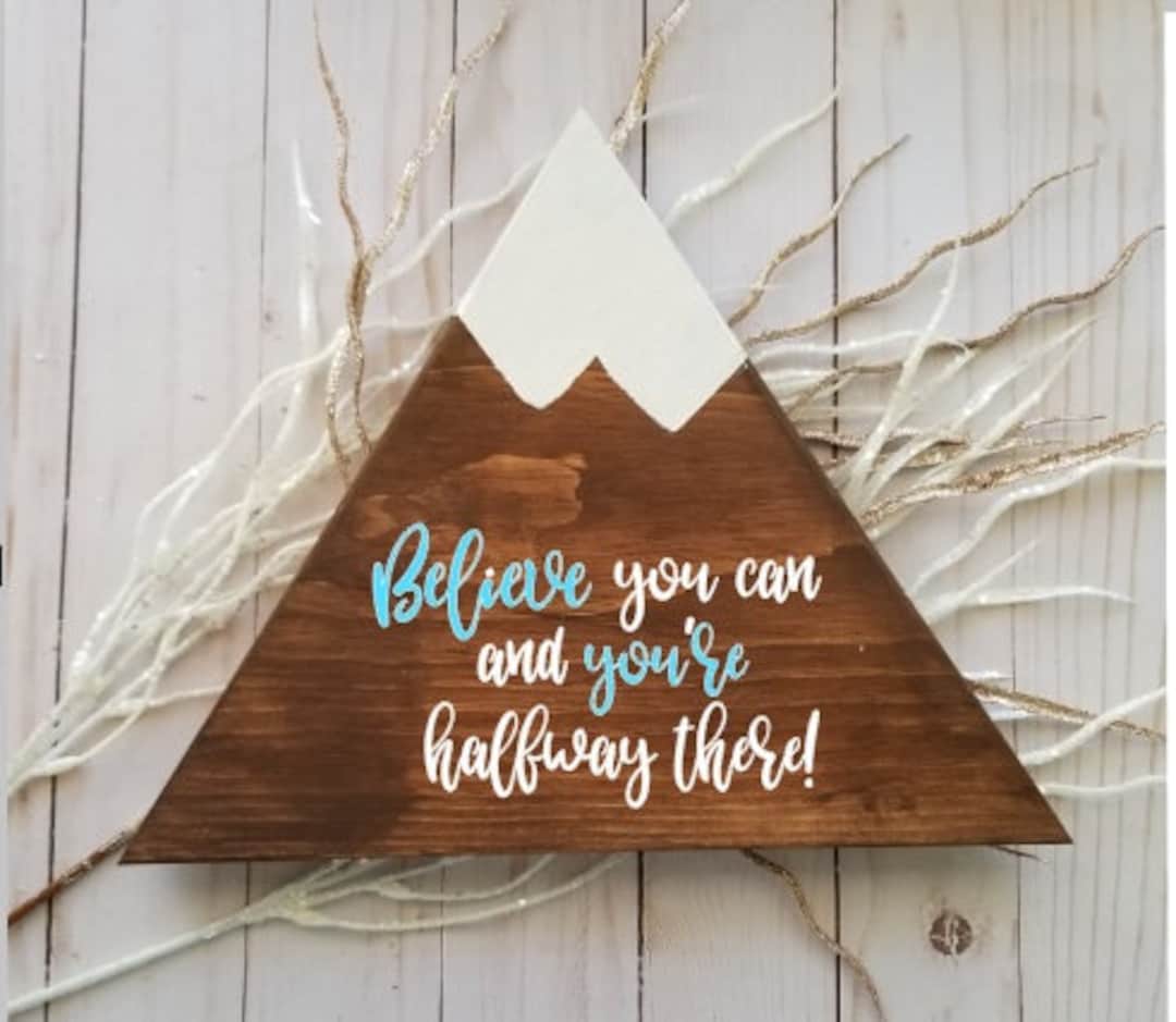 Wooden Signs, Believe in Yourself Sign, Girl Nursery Decor, Adventure ...