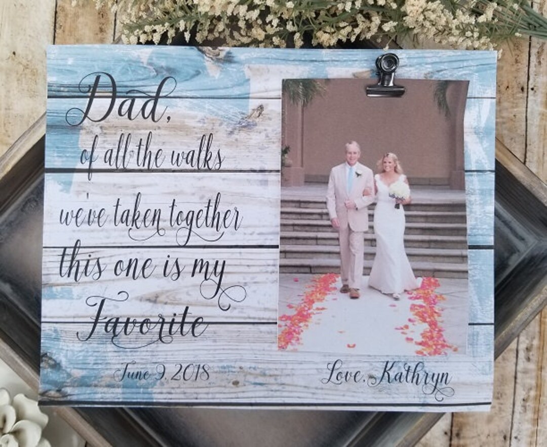 Personalized Father of the Bride Picture Frame, Wedding Gift - Etsy