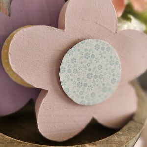 Wood Daisy, Wood Flowers, Spring Wood Flowers, Spring Home Decor ...