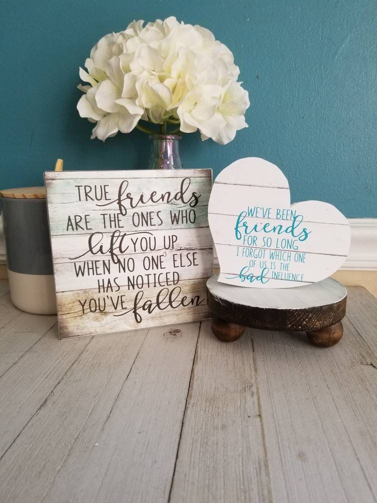 Friendship Wood Sign, Best Friend Gift, Graduation Gift - Etsy