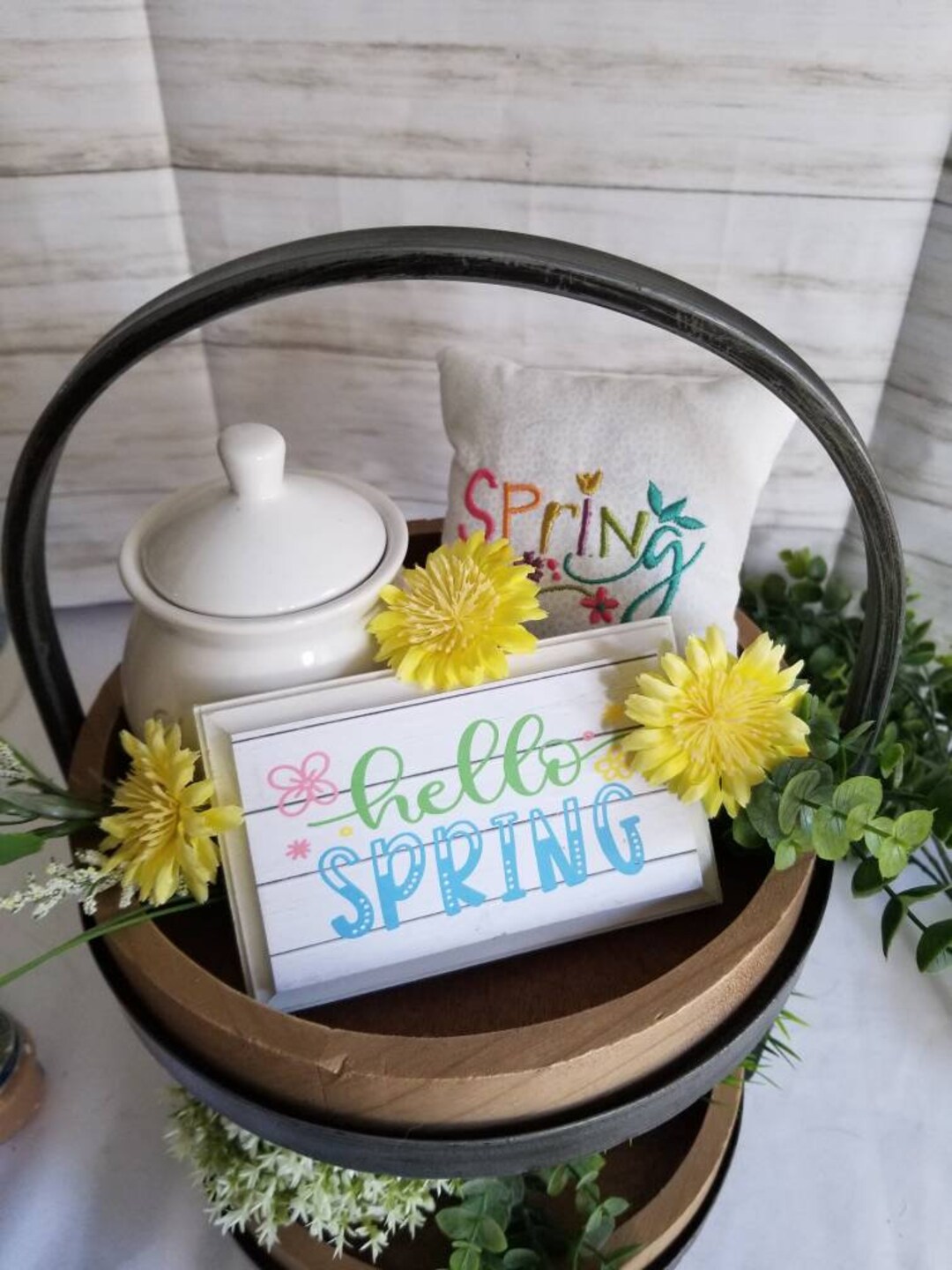 Spring Farmhouse Tiered Tray Decor, Spring Tiered Tray Decor Bundle ...