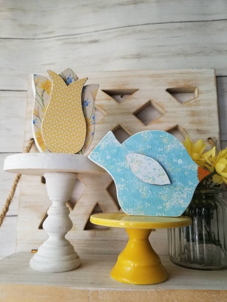 3D Spring Flowers Tulip Signs Spring Tiered Tray Decor - Etsy