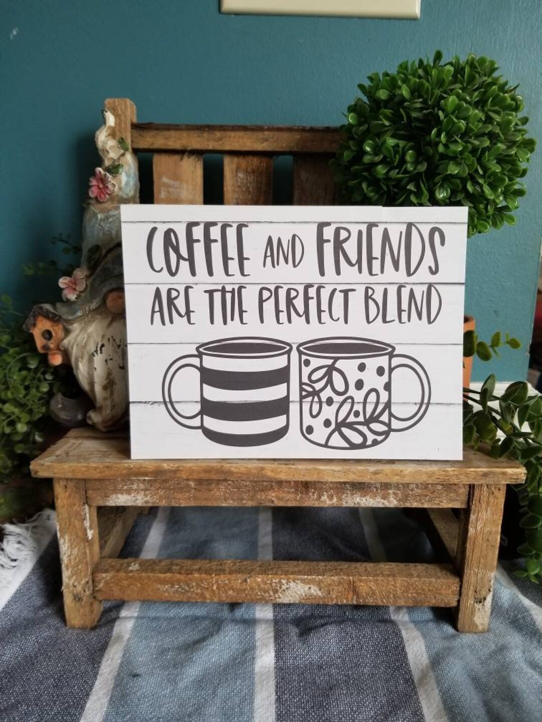 Coffee and Friends Sign, Best Friend Gift, Friendship Sign, Friend is ...