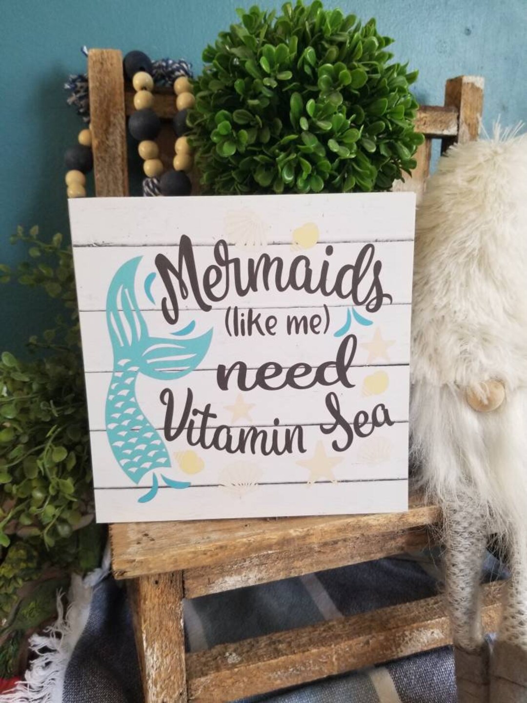Mermaid Sign, Mermaid Decor, Mermaid Beach Sign, Beach House Sign ...
