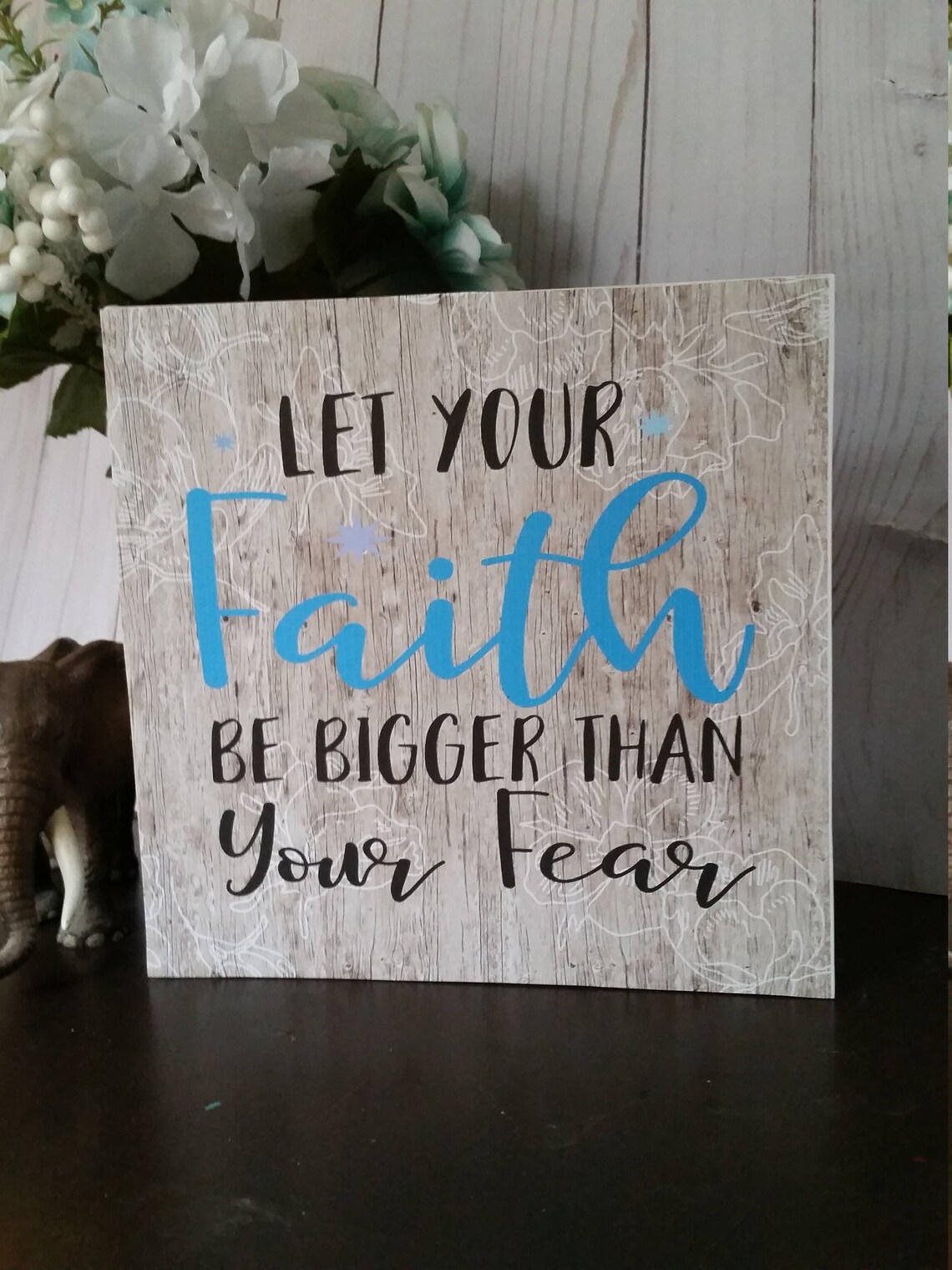 Faith Over Fear Sign Faithful Sign Faithful Wall Art - Etsy