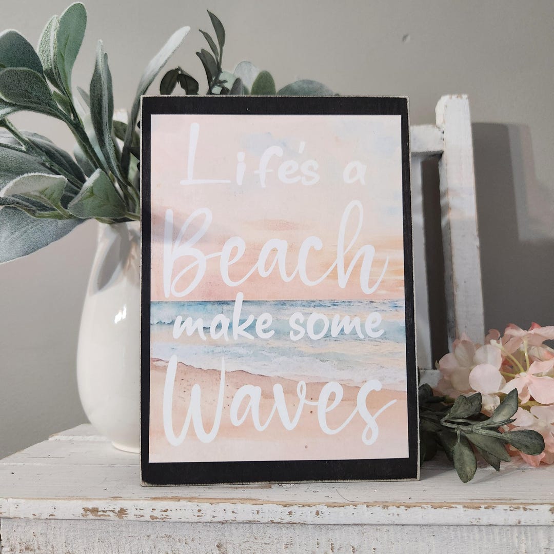 Life's a Beach Wood Sign: Coastal Summer Home Decor - Etsy