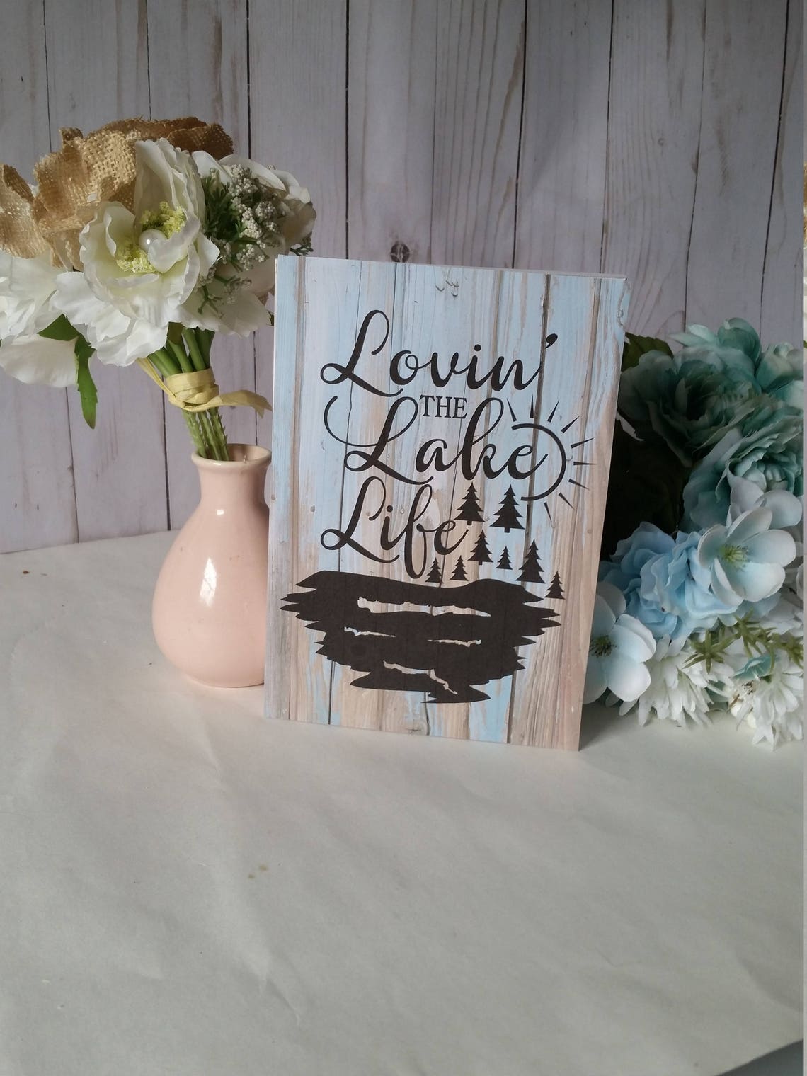 Lovin the Lake Life Wooden Sign Wooden Lake House Sign - Etsy