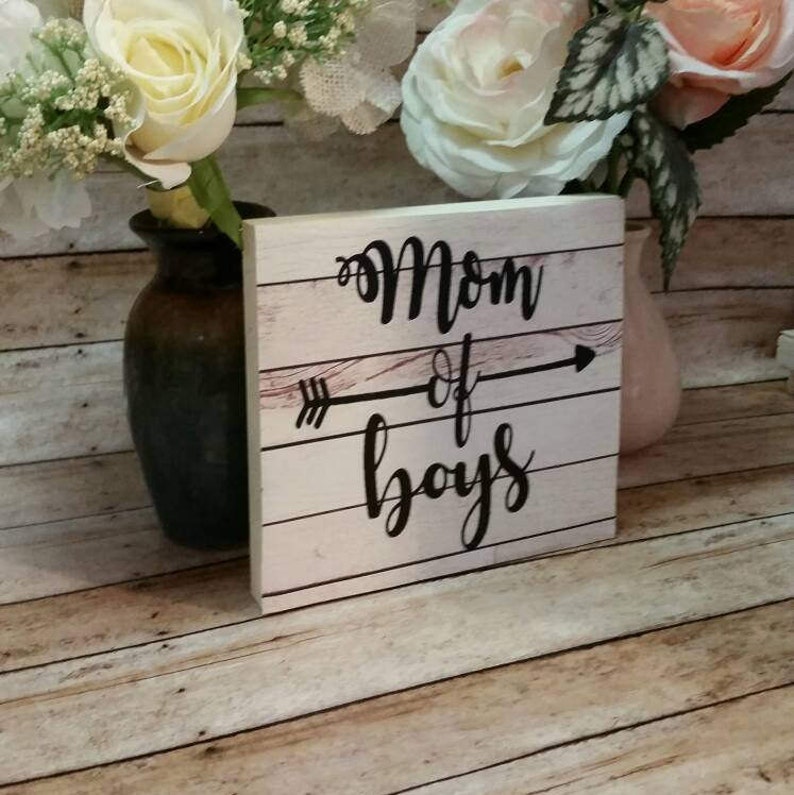 Mom of Boys Sign Boy Mom Mom Life Wooden Signs Outnumbered - Etsy