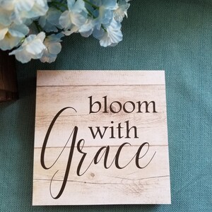 Bloom With Grace, Bloom Sign, Bloom Where You're Planted, Kitchen Sign ...