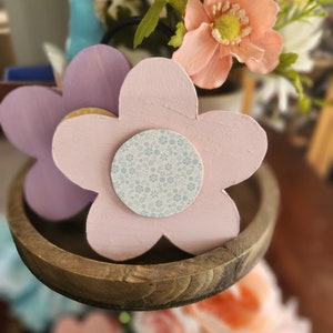 Wood Daisy, Wood Flowers, Spring Wood Flowers, Spring Home Decor ...