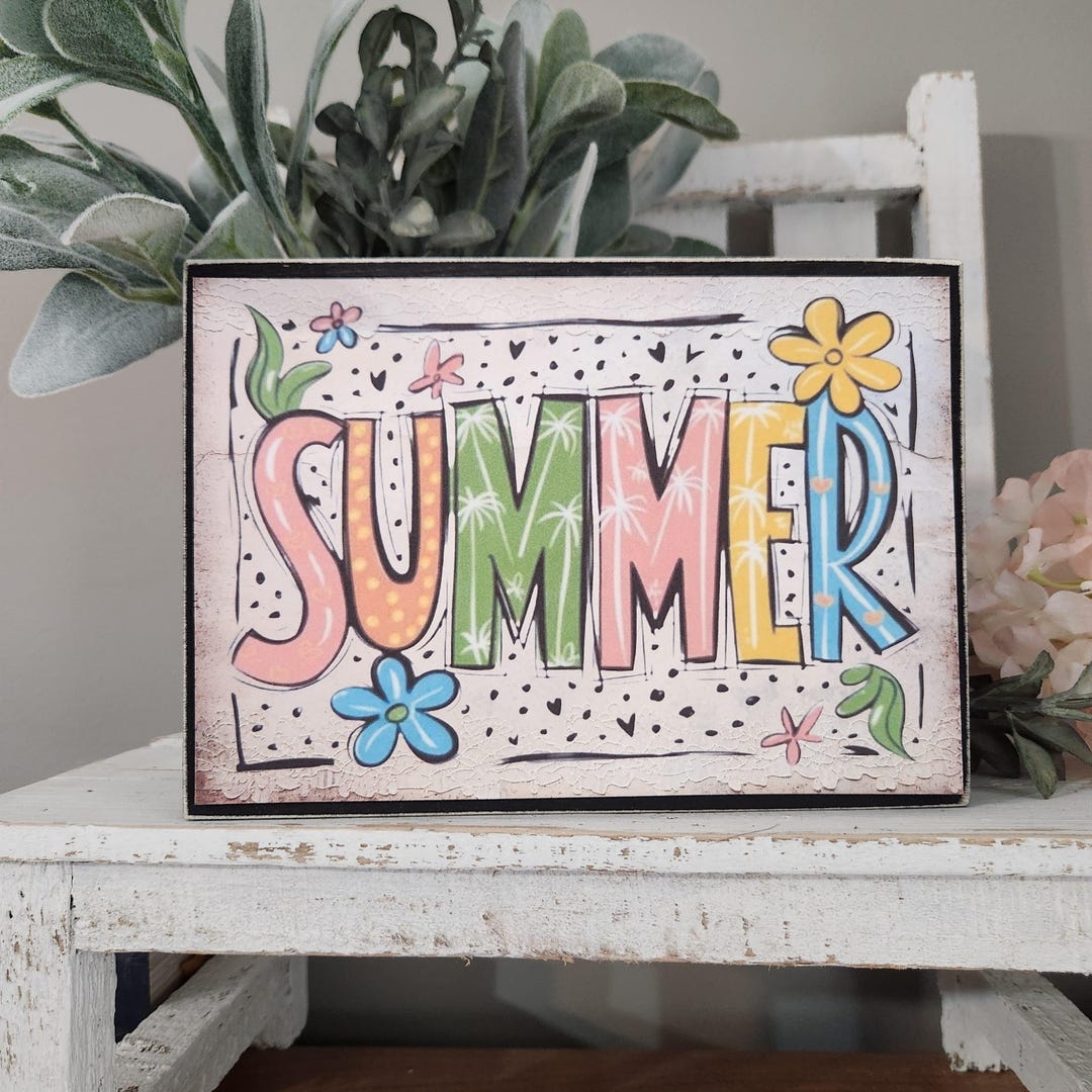 Sweet Summertime Sign / Welcome Summer Decor / Wood Summer Tiered Tray ...