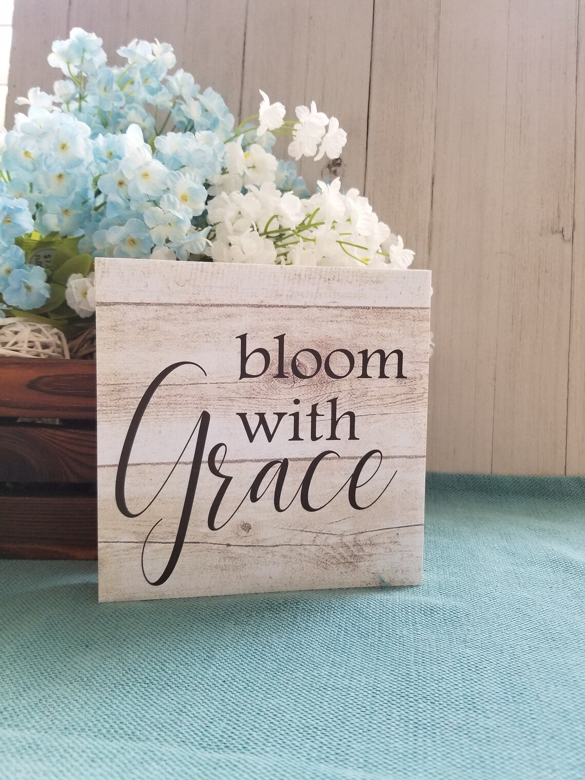 Bloom With Grace Bloom Sign Bloom Where You're Planted - Etsy