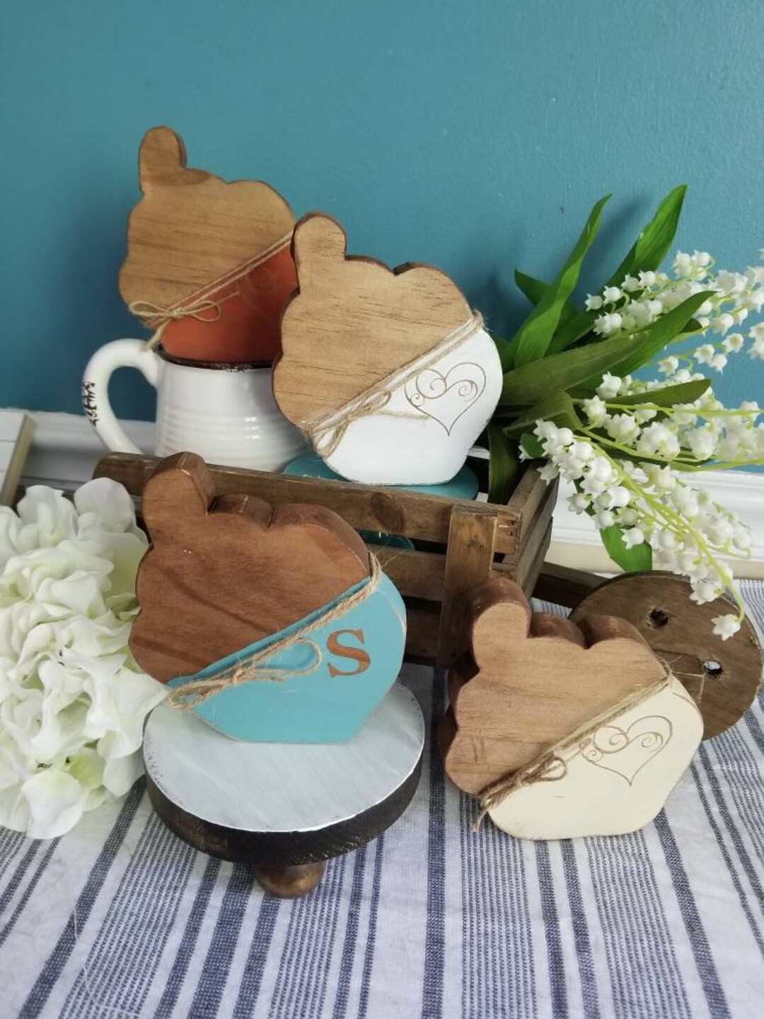 Handmade Fall Acorn Tiered Tray Decor, Farmhouse Style - Etsy