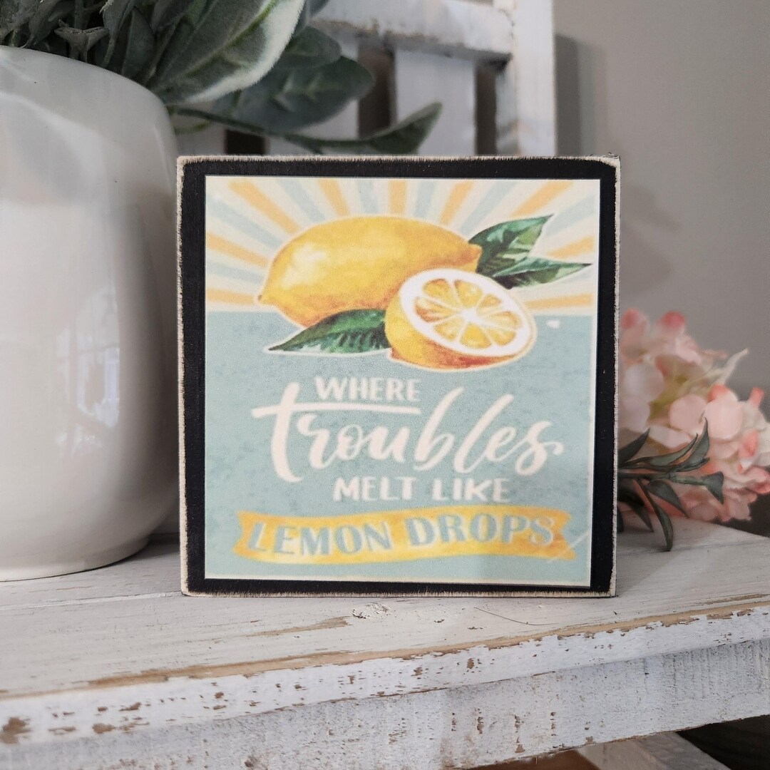 Lemon Tiered Tray Sign, Farmhouse Kitchen Decor - Etsy
