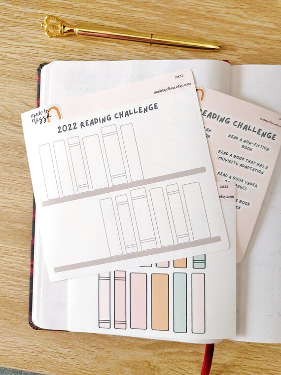 Book Stickers Bookish Planner Stickers Reading Challenge Stickers Check ...