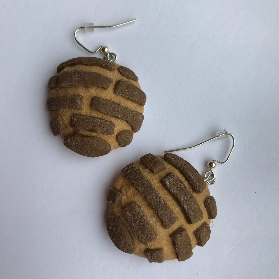 Brown Concha Polymer Clay Earrings - Etsy