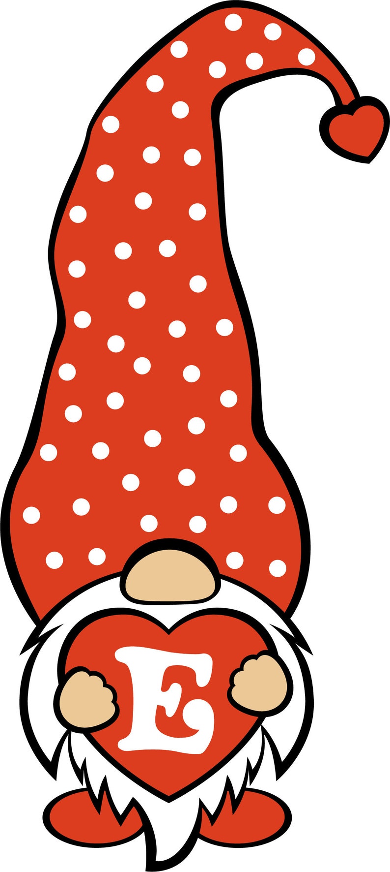 Gnome Valentines Day Svg Love Heart Gnome Holding Heart Etsy