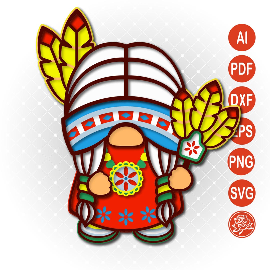 Layered Native-inspired American Indian Gnome Design | Creative DIY ...
