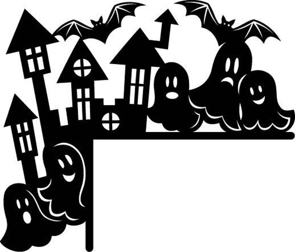 Halloween Corner SVG Set: Spooky Skeleton, Ghost, Pumpkin Designs ...