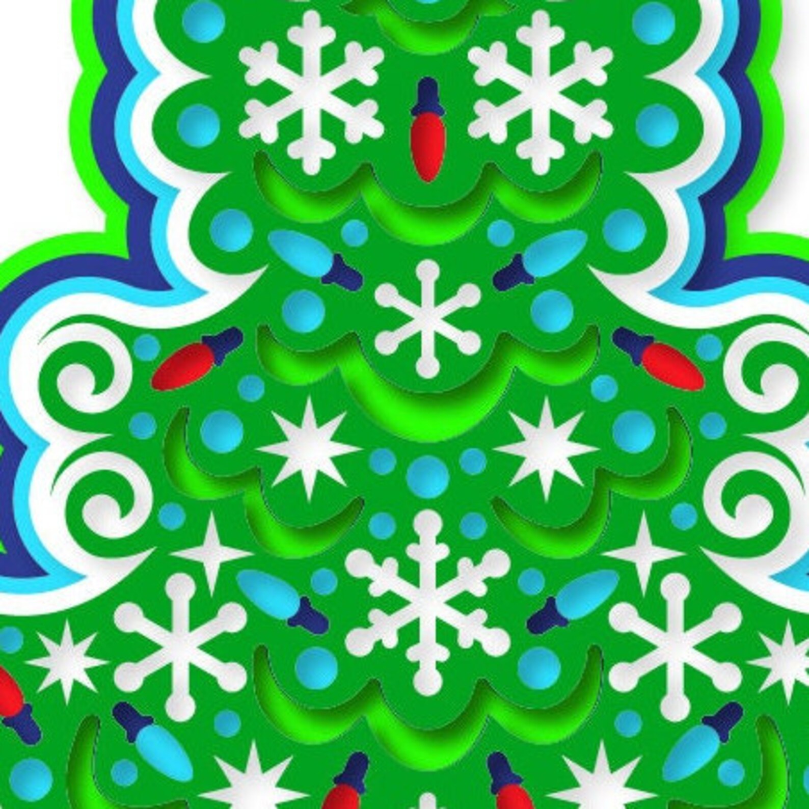 3D Christmas Tree Mandala SVG for Cricut - Etsy