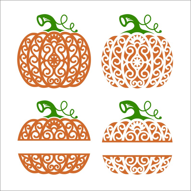 Halloween Pumpkin SVG Files Lace Pumpkin DFX Thanksgiving - Etsy