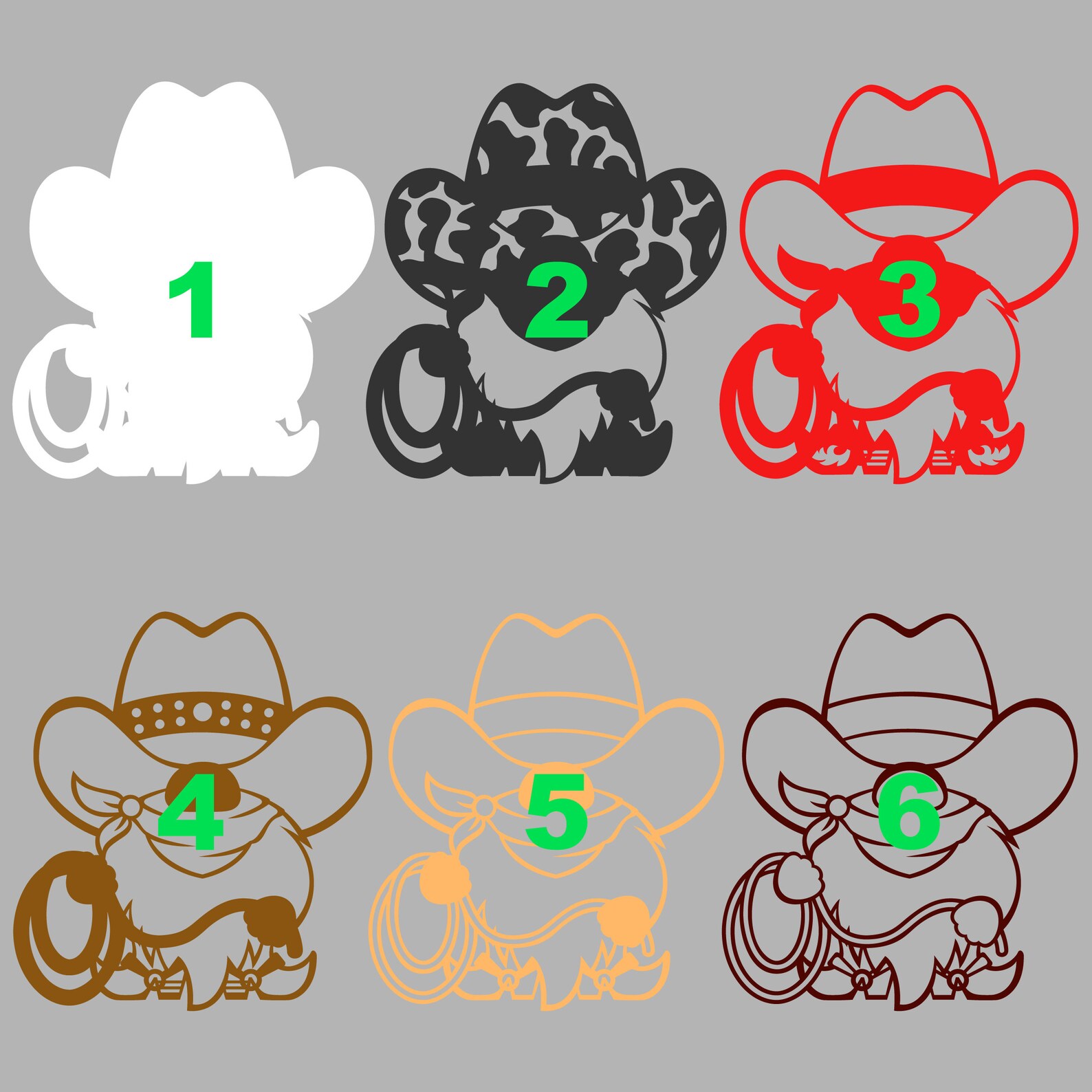 A Pair of Layered Dwarf Cowboys SVG - Etsy