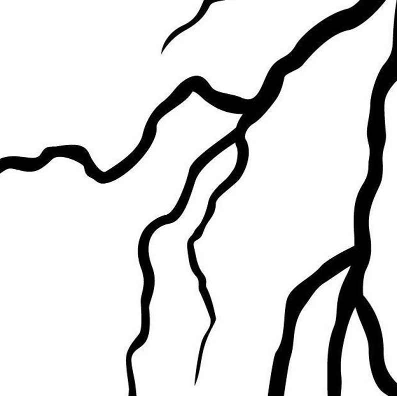 Cracks Digital Clipart SVG Lightning Cut Files For Silhouette | Etsy