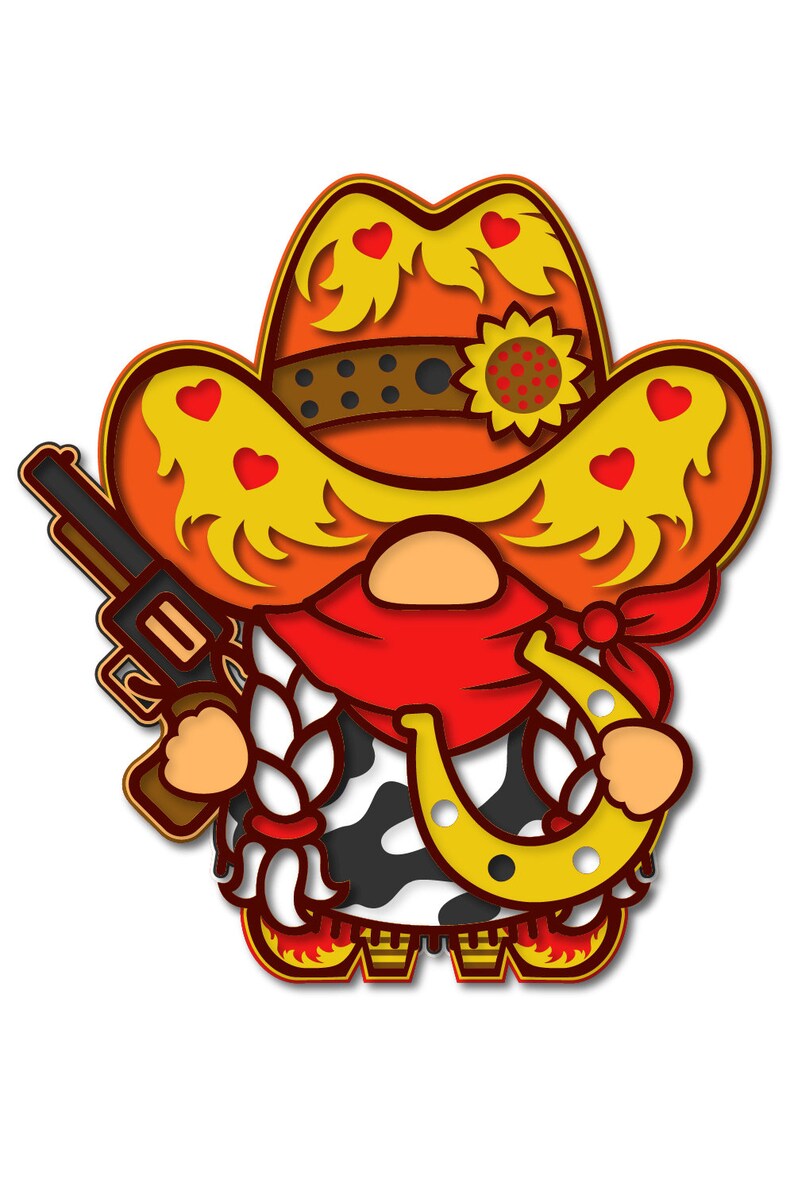 A Pair of Layered Dwarf Cowboys SVG - Etsy