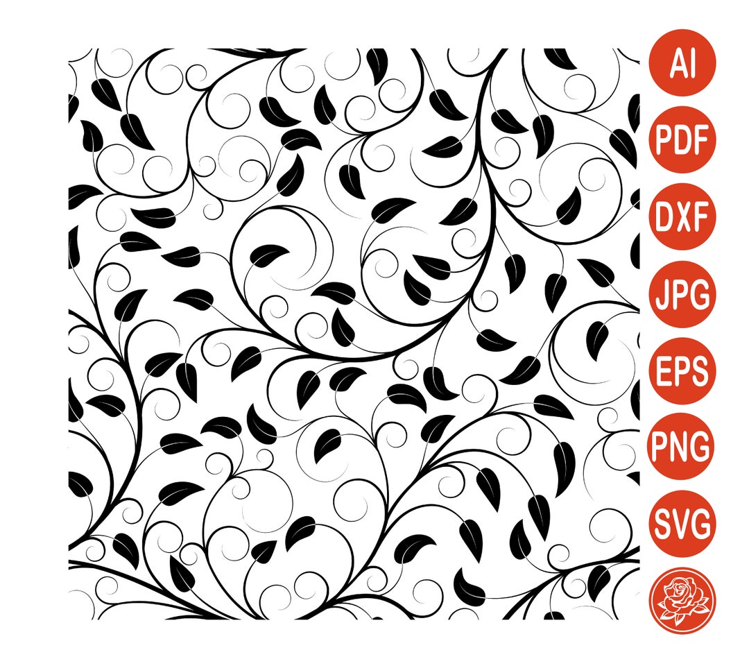 Leaves Seamless Pattern SVG, Leaves Pattern SVG, Fall Leaves SVG ...