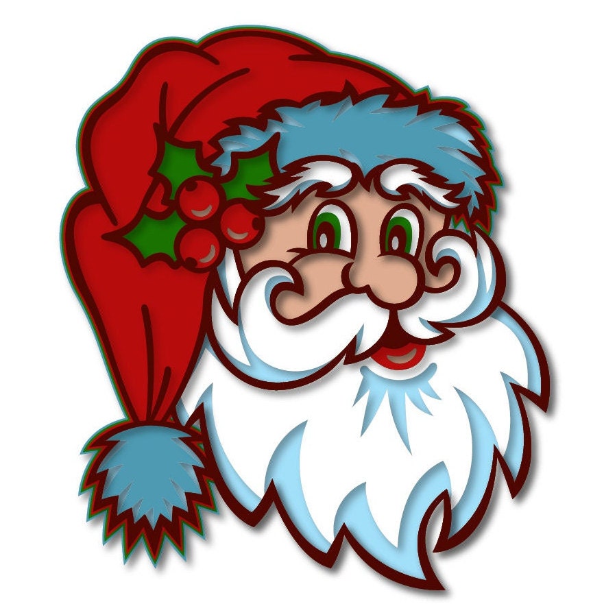 Winking Santa Clipart Borders